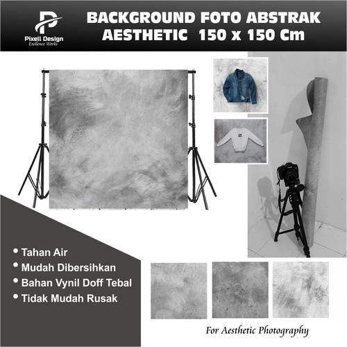 Jual Background Foto Aesthetic 150 x 150 cm / Alas Foto Abstrak Gray ...