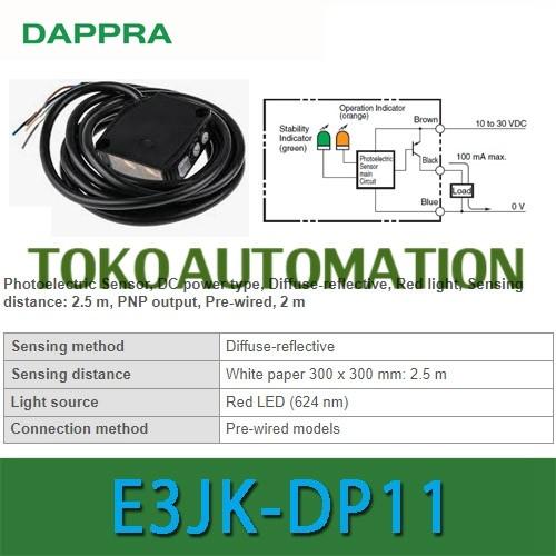 Jual E3JK-DP11 2.5M PNP DC Diffuse-reflective Photoelectric Sensor OH17 - Jakarta Utara - DAPPRA ...