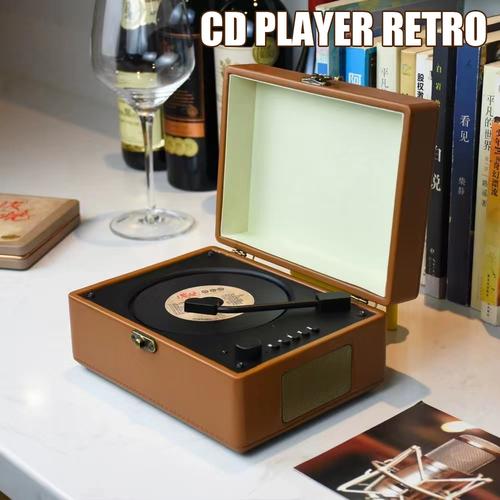 Jual Portable Bluetooth CD Player Desain Retro 360° Stereo Sound Dengan ...