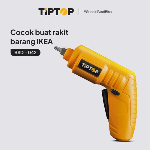 Promo TIP TOP Cordless Screwdriver / Obeng Baterai 4.2V (BSD-042 ...