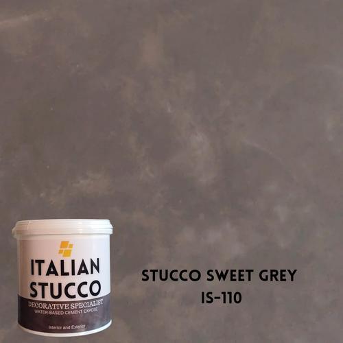 Promo Cat motif semen ekspos italian stucco - sweet grey - 1 kg - Kota ...