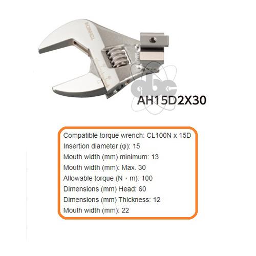 Jual TOHNICHI Adjustable Replacement Head 100 N.m AH15D2X30 - Kab ...