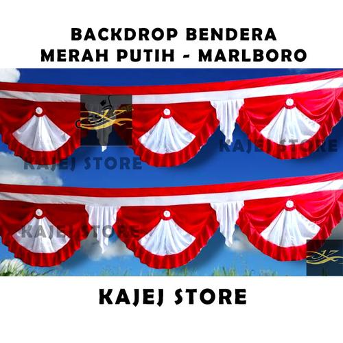 Jual Backdrop Bendera Merah Putih 10 Gelombang Desain Marlboro - Kab ...