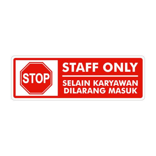 Jual Sign Rambu Akrilik Staff Only uk 35x20cm - Jakarta Barat - OKE ...