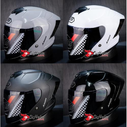 Jual HELM JS ARMOR SOLID | HALFACE SINGLE VISOR - White - Kota Bekasi ...