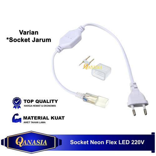 Jual Konektor kabel colokan socket led strip Lampu Neon Flex 220V ...