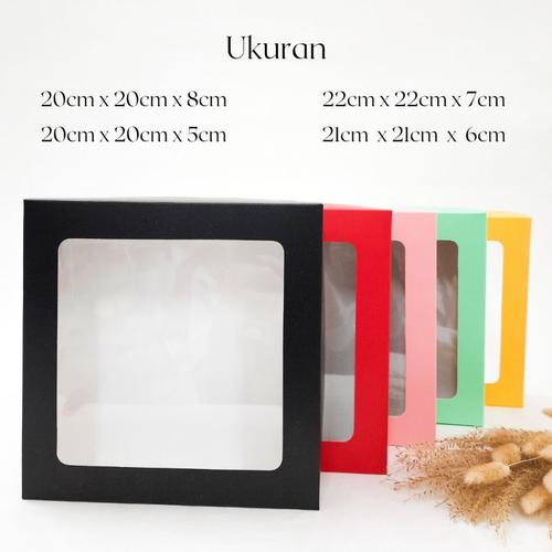 Jual box mika cake dus jendela mika packaging lapis legit kardus ...