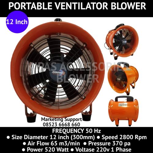 Jual Portable Ventilator Blower 12 inch 2800 Rpm 220v ARROWS - Jakarta ...