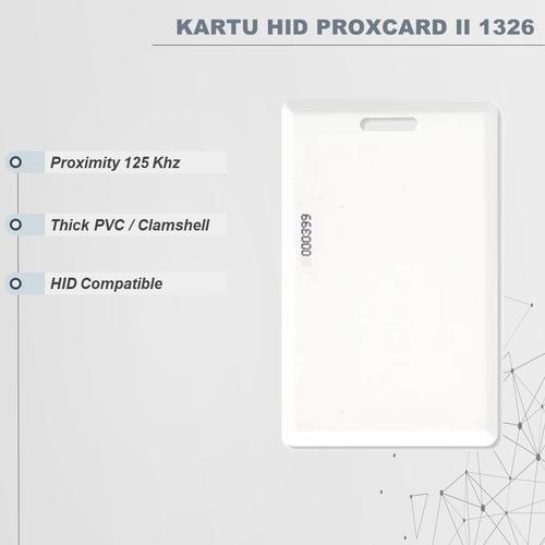 Jual Kartu HID ProxCard II 1326 Card RFID 125kHz 26Bit Clamshell ...