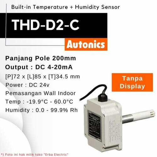 Jual NR Autonics THD-D2-C Temperature Humidity Sensor Transducer ...