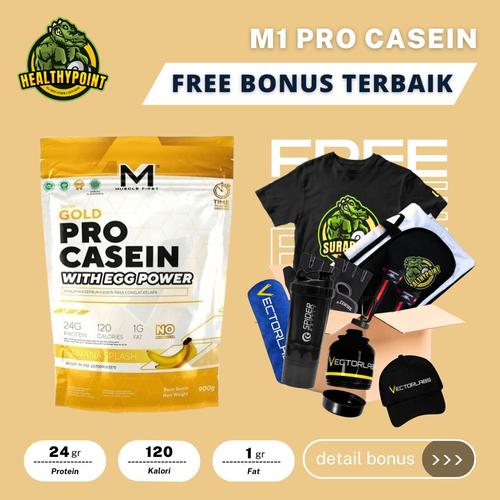 Jual M1 Gold Pro Casein 2 Lbs Muscle First Whey Protein Slow Time ...