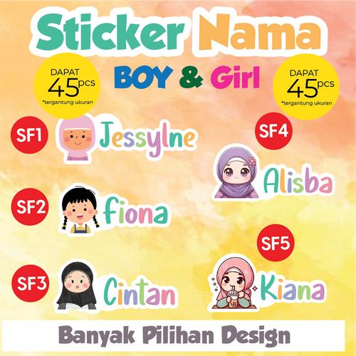 Jual Stiker label nama FACEKIDS anak Sticker buku anak sticker pensil ...
