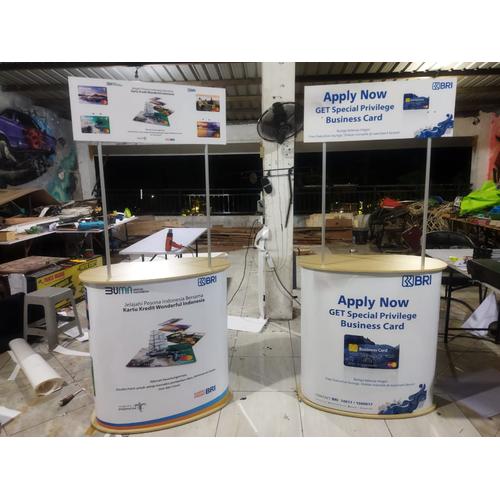 Jual Polycounter Custom BRI/Meja Polycounter Oval Large/Meja Promosi ...