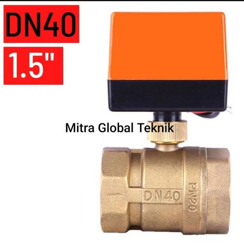 Jual 1-1/2"Inch Flow Control Motorized Electrical Ball Valve DN40 2way ...