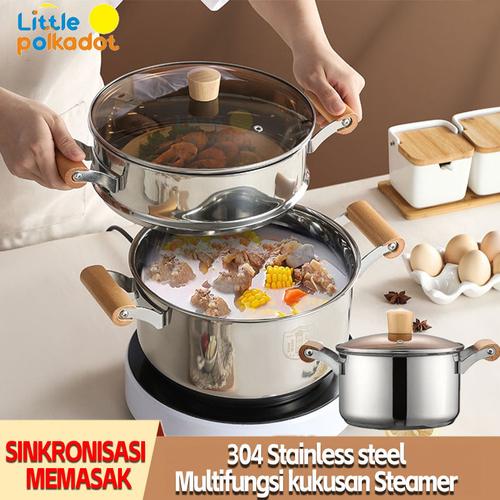 Jual NEW Tutup Kaca Soup Pot Panci Kukus Dandang Pegangan Kayu Panci ...