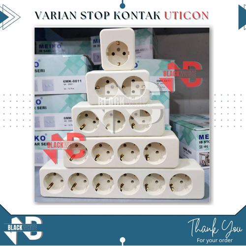 Jual Uticon Stop Kontak 1 2 3 4 5 6 Lubang / Terminal Kuningan / Stop Kontak Arde Uticon ...