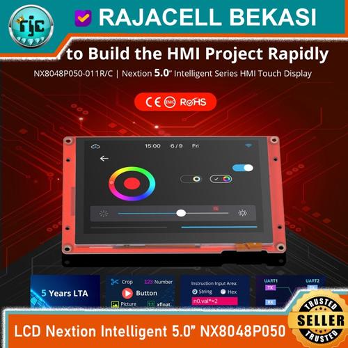Jual LCD Nextion Intelligent 5.0" NX8048P050-011R NX8048P050-011C HMI P ...