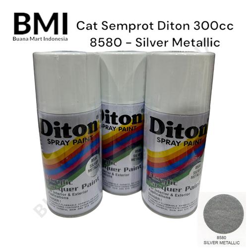 Jual Pilox DITON 300cc | 8580 Silver Metallic 300ml | Pilok Cat Semprot ...