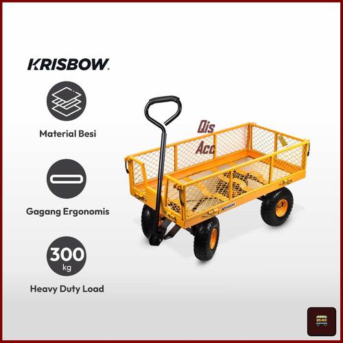 Jual KRISBOW Troli Keranjang Barang Roda Pneumatic 300 Kg - Kota ...