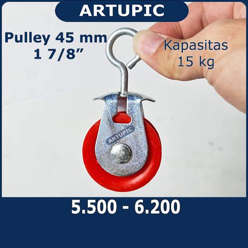Jual Pulley Katrol 45 mm 1 7per8 Inch untuk nipple kandang Kapasitas 15 ...