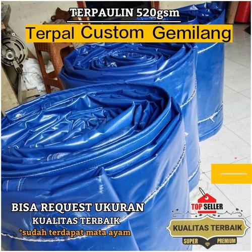 Jual terpal terpaulin semi karet 520gsm ukuran bebas - Geman Hijau 550 ...