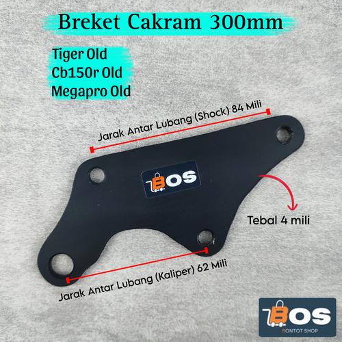 Promo Breket Kaliper Tiger Old Megapro Old Cb150R Old Ukuran Piringan ...