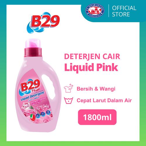 Jual B29 LIQUID DETERJEN + SOFTENER PINK 1800ML BOTOL SABUN CAIR CUCI ...