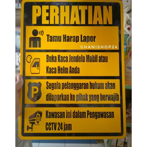 Jual Plang Rambu Harap Lapor Alumunium plat - 20cm X 30cm - Kab. Bogor ...
