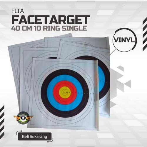 Jual Face Target Indoor 40cm 10 Ring Single Standar Turnamen, FITA ...