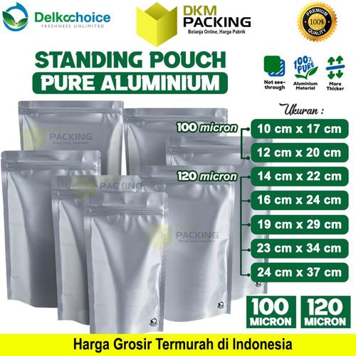 Jual Standing Pouch PURE ALUMUNIUM FOIL Ziplock Kemasan Makanan ...