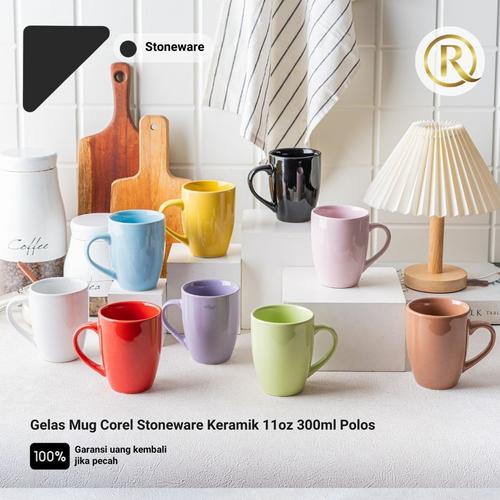 Promo Gelas Mug Corel Stoneware Keramik 11oz 300ml Polos - Hijau ...