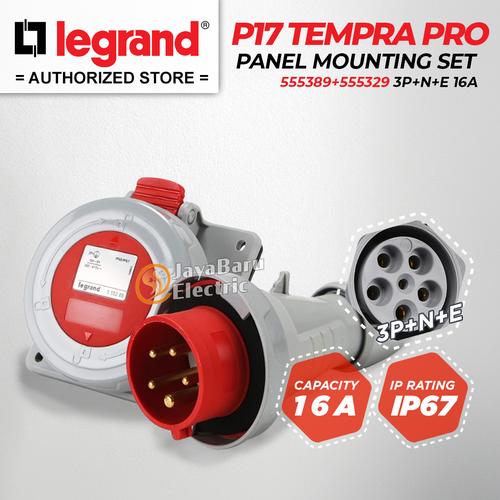 Jual Legrand Paket 1 Set Plug Panel Mounting Socket 3P+N+E / 5 Pin 16A ...