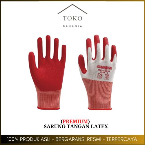 Jual Sarung Tangan Kerja Karet Tebal Proyek Industri Anti Slip (Size L) Latex Safety Gloves ...