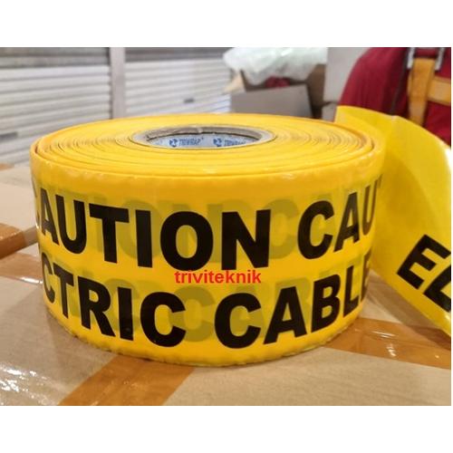 Jual caution buried electric line below underground warning tape barier ...