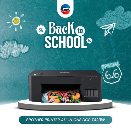 Promo BROTHER Printer Ink Tank Inkjet DCP T420W T420 W Print Scan Copy ...