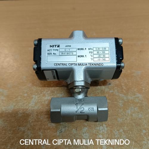 Jual Ball valve KITZ 1/2" inch Pneumatic Actuator Stainless ss 316 C-UTE - Jakarta Barat ...