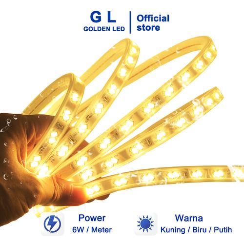 Promo GL LED STRIP SELANG Anti Air 6 WATT/METER 220V SUPER TERANG SMD ...