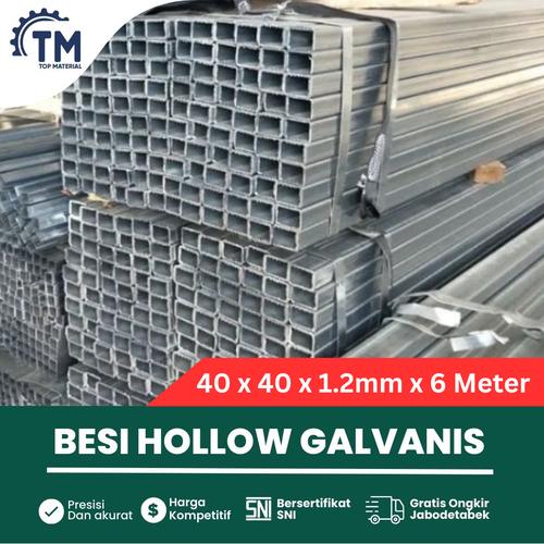 Jual Harga Besi Hollow Galvanis 4x4 Cm (40 x 40) Tebal 1.2 mm Panjang 6 ...
