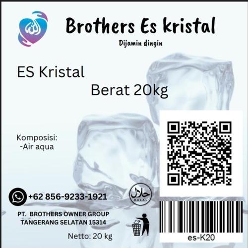 Jual //Ready// es batu kristal tube, ice cube 20kg/kantong - Kota Bogor ...