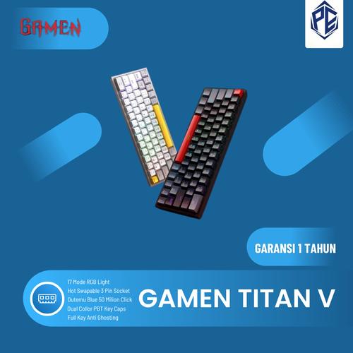 Jual Gamen Titan V Wired Gaming Keyboard 60% Mechanical Garansi Resmi ...