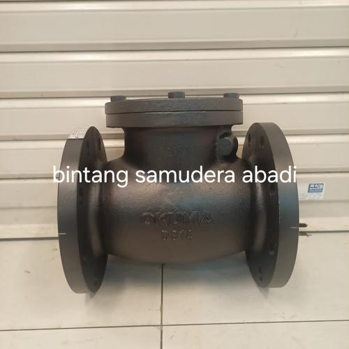 Jual swing check valve 3" inch dn80 jis 10k cast iron check valve ...