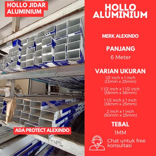 Jual HOLLOW / HOLO KOTAK JIDAR ALUMINIUM ALEXINDO PANJANG 6METER Tebal ...