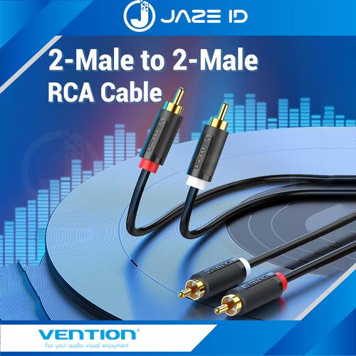 Jual Vention Kabel RCA Audio 2 Male to 2 Male Cable Aux Input 2M 3M 5M ...