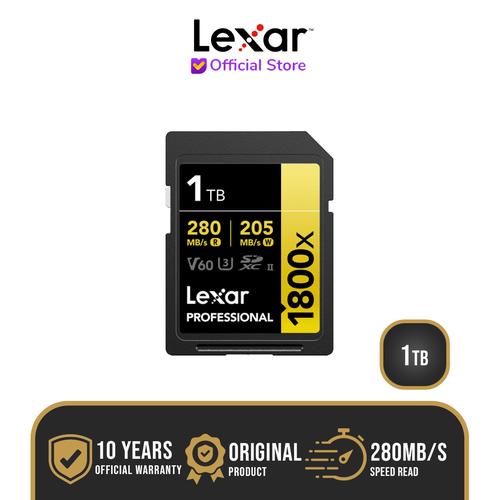 Promo Lexar Professional 1800x SDXC UHS-II V60 1TB - Memory Card 1 TB ...