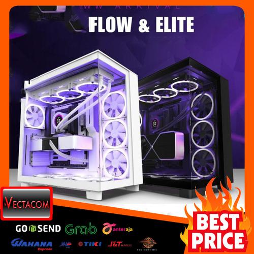 Jual Casing NZXT H9 Flow Dual-Chamber Mid-Tower Airflow Case Black | White - Jakarta Pusat ...