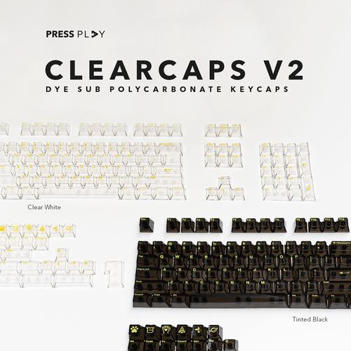 Jual Press Play ClearCaps V2 Transparent Keycaps 131 Set Cherry Profile - Clear White - Jakarta ...
