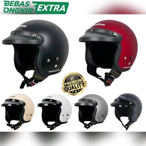 Promo Helm Bogo Retro Model Cargloss Dewasa Pria/Wanita Grade Ori ...