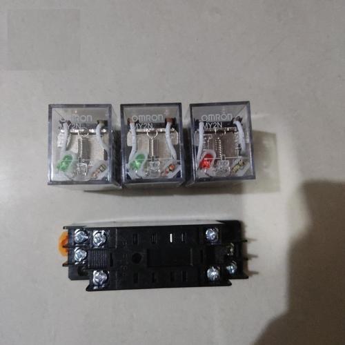 Jual Relay Omron MY2N MY2-N 8 Pin Kaki 220VAC 24DC 12VDC Socket PYF08A ...