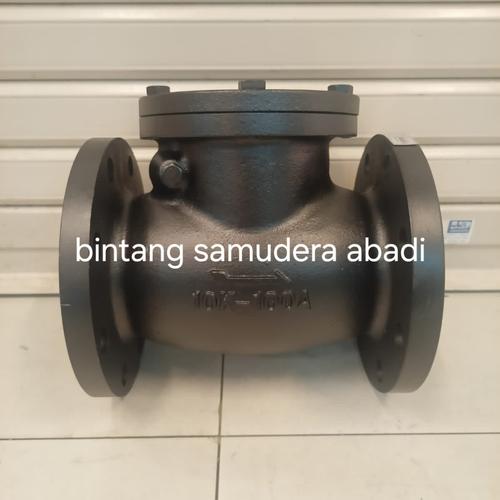Jual swing check valve 5" inch dn125 jis 10k cast iron check valve ...