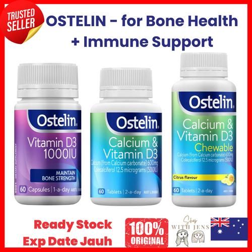 Jual Ostelin Calcium & Vitamin D3 Chewable 60 Tablets Citrus Flavour ...
